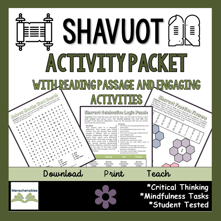 Shavuot Activity Packet – Lee Laa Lou